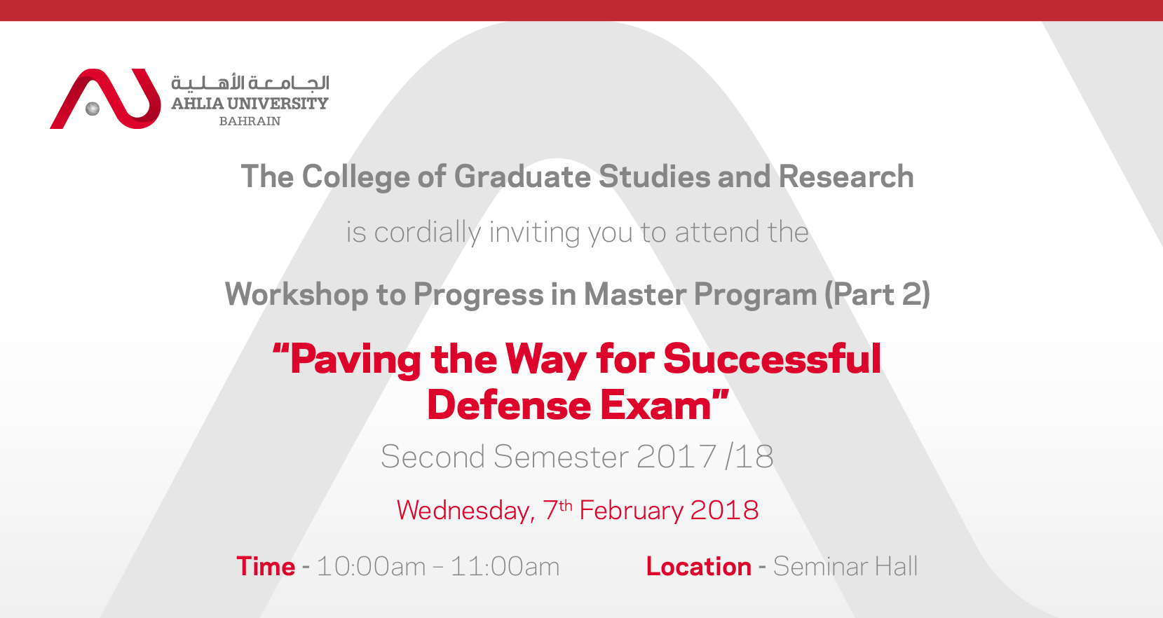 Progress In Master Program ”Paving The Way For Successful Defense Exam ...