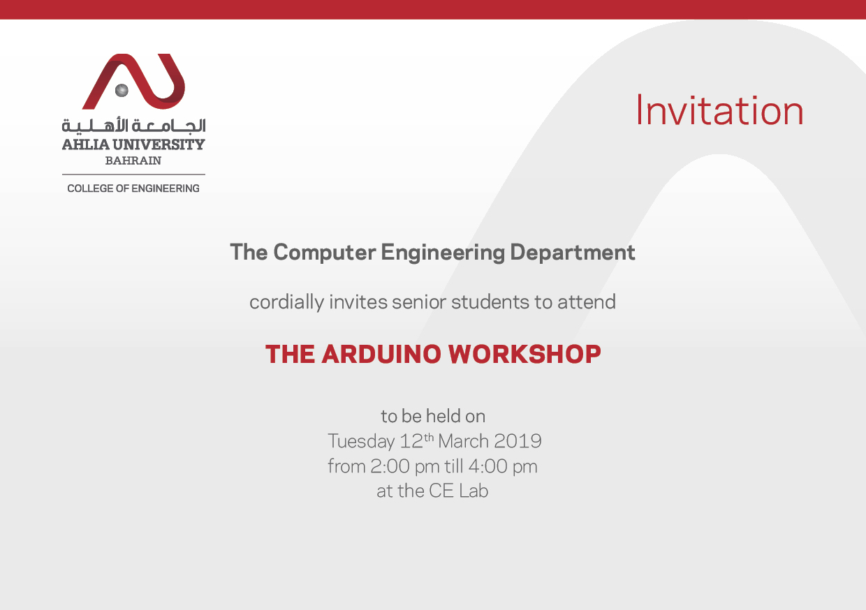 The Arduino Workshop - Ahlia University