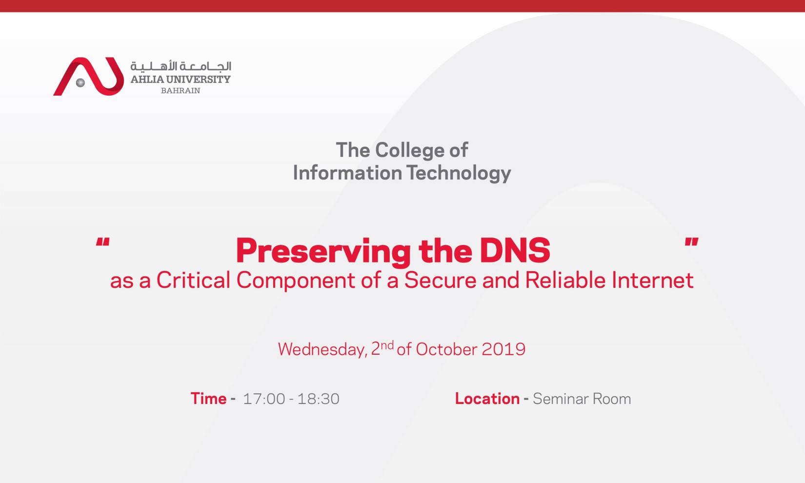 Preserving the DNS - Ahlia University