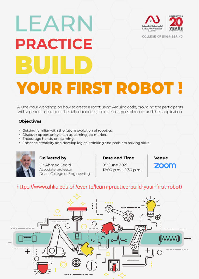Learn Practice Build your first robot! - Ahlia University