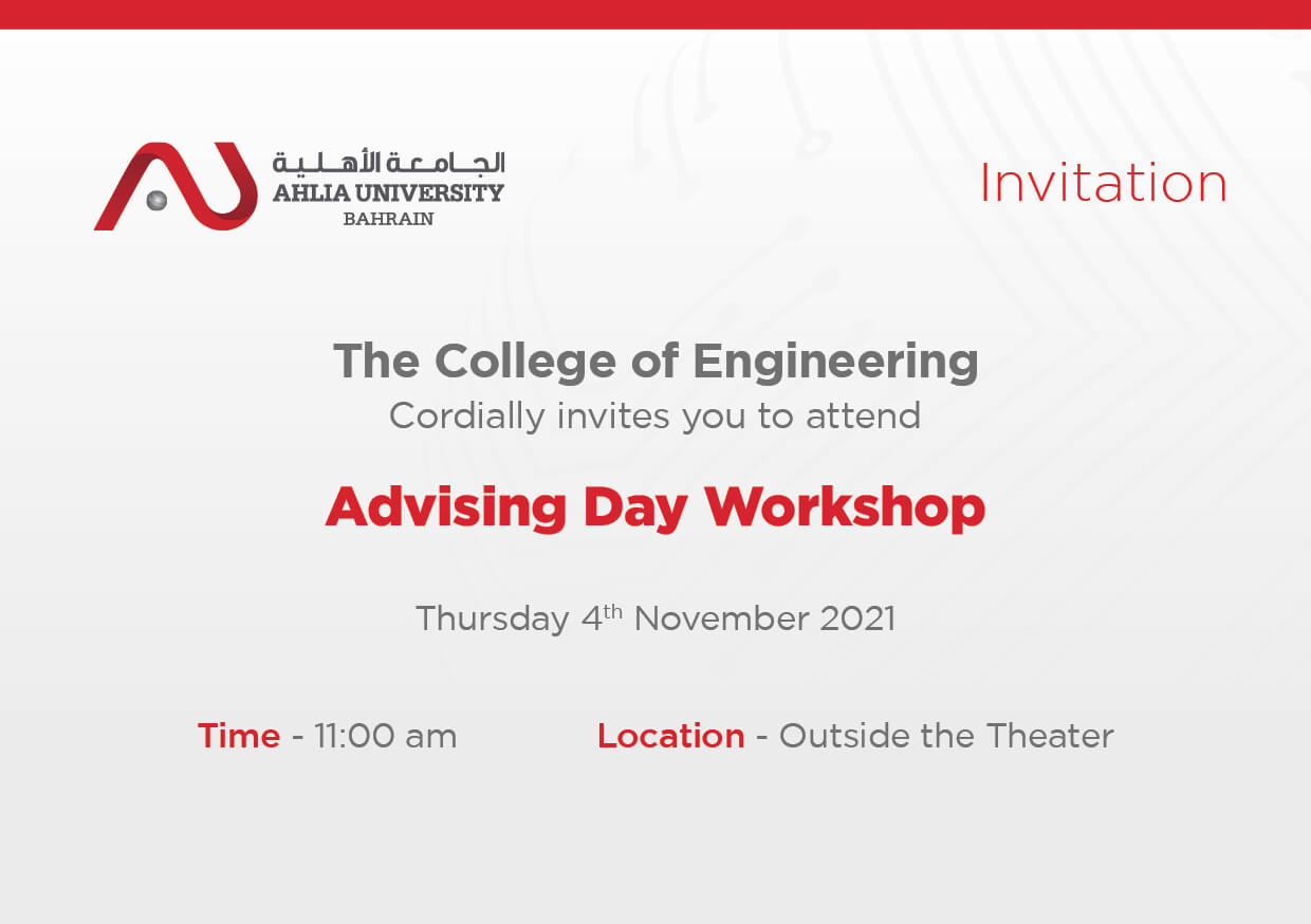Advising Day Workshop - Ahlia University